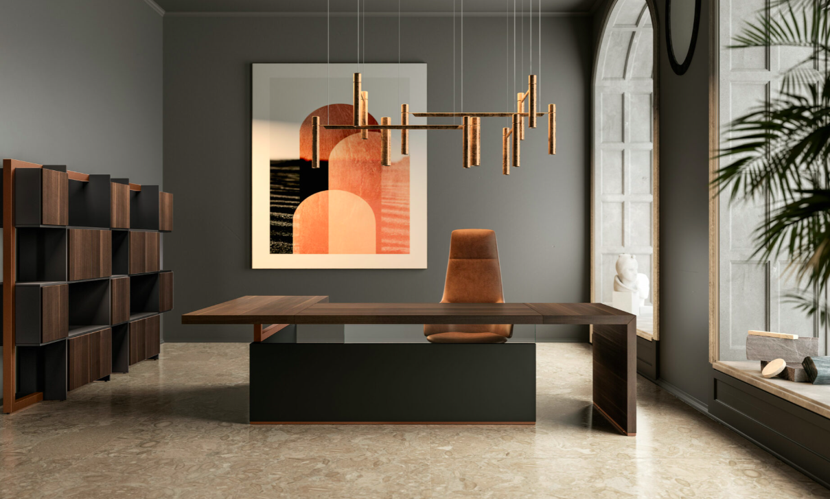 Bold58 desk with return - de Valier