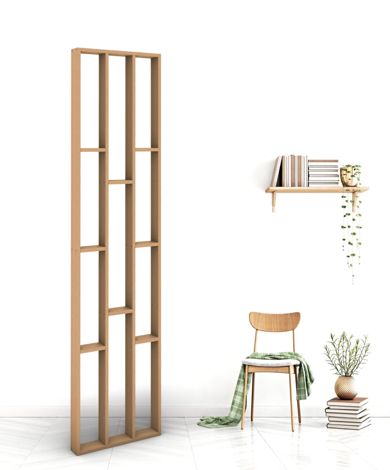 Wall Partition with Shelves - de Valier