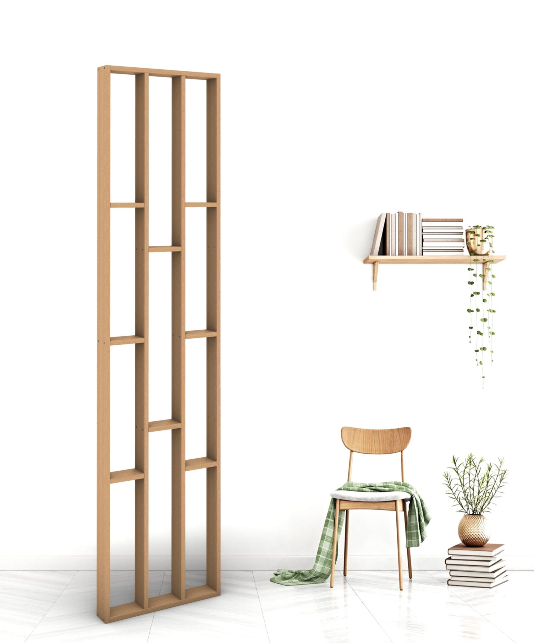Wall Partition with Shelves - de Valier